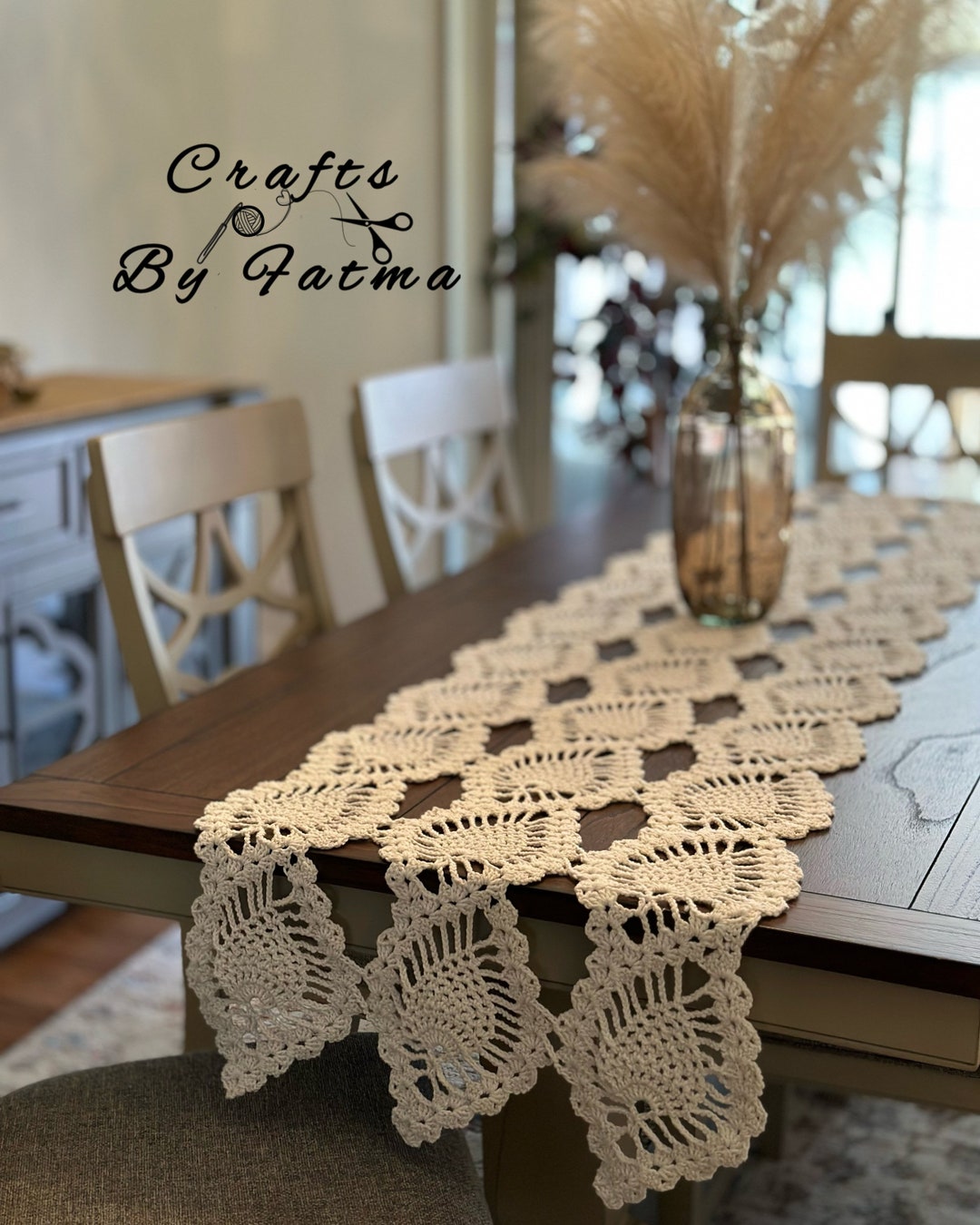 Crochet Pineapple Table Runner - Etsy