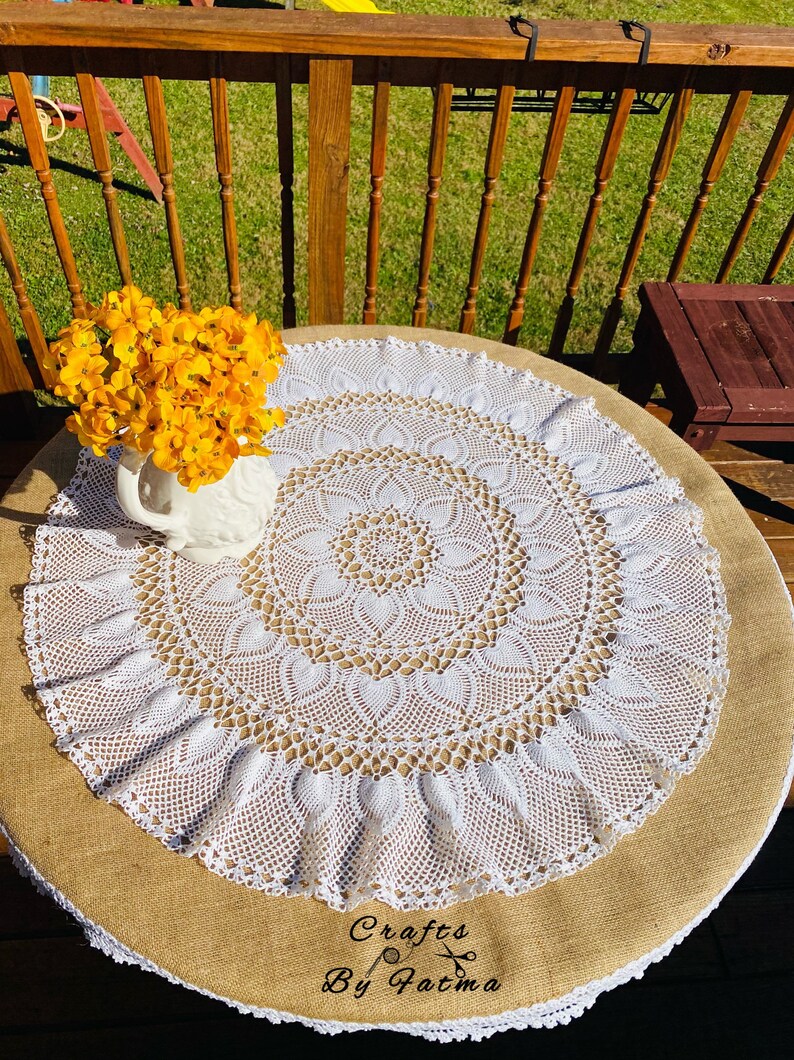 Crochet Circle Tablecloth - Etsy