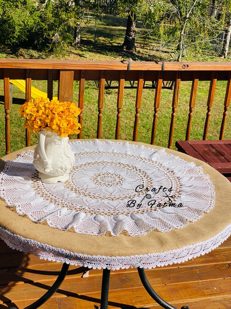 Crochet Circle Tablecloth - Etsy