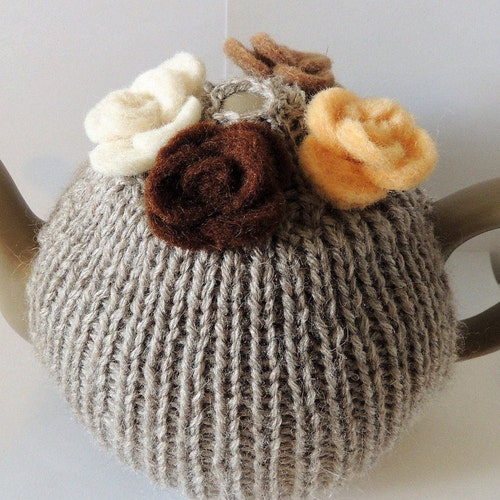 Traditional Style Hand Knitted Tea Cosy Medium Size Tea Pot | Etsy
