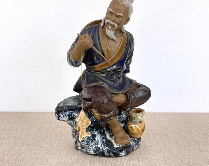 ASIAN CERAMIC FIGURIN / Traditional / Wise Chinese Man / Home Decor ...