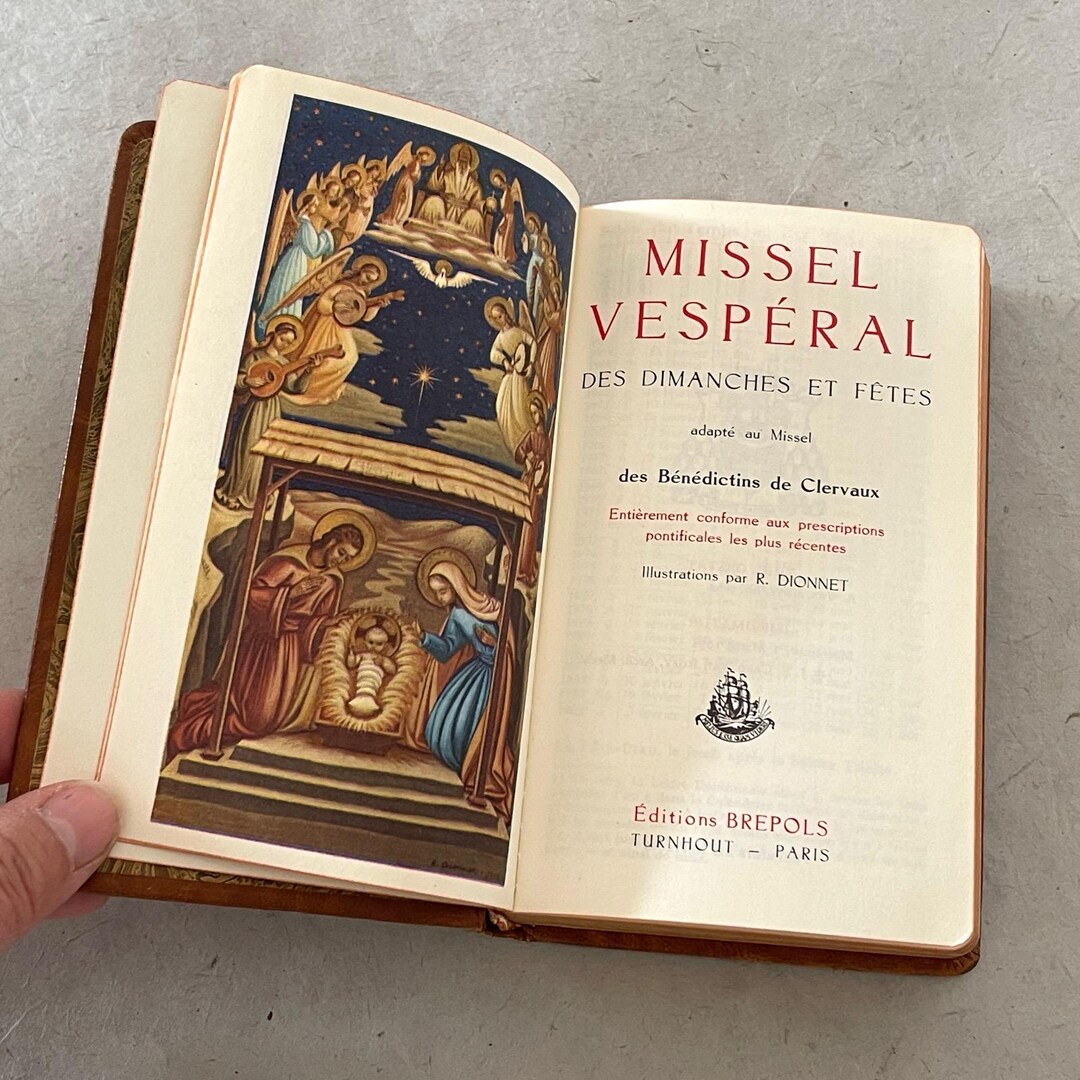 OLD FRENCH MISSEL / Religious Book / Prayer Book / Home Decor / Shabby ...
