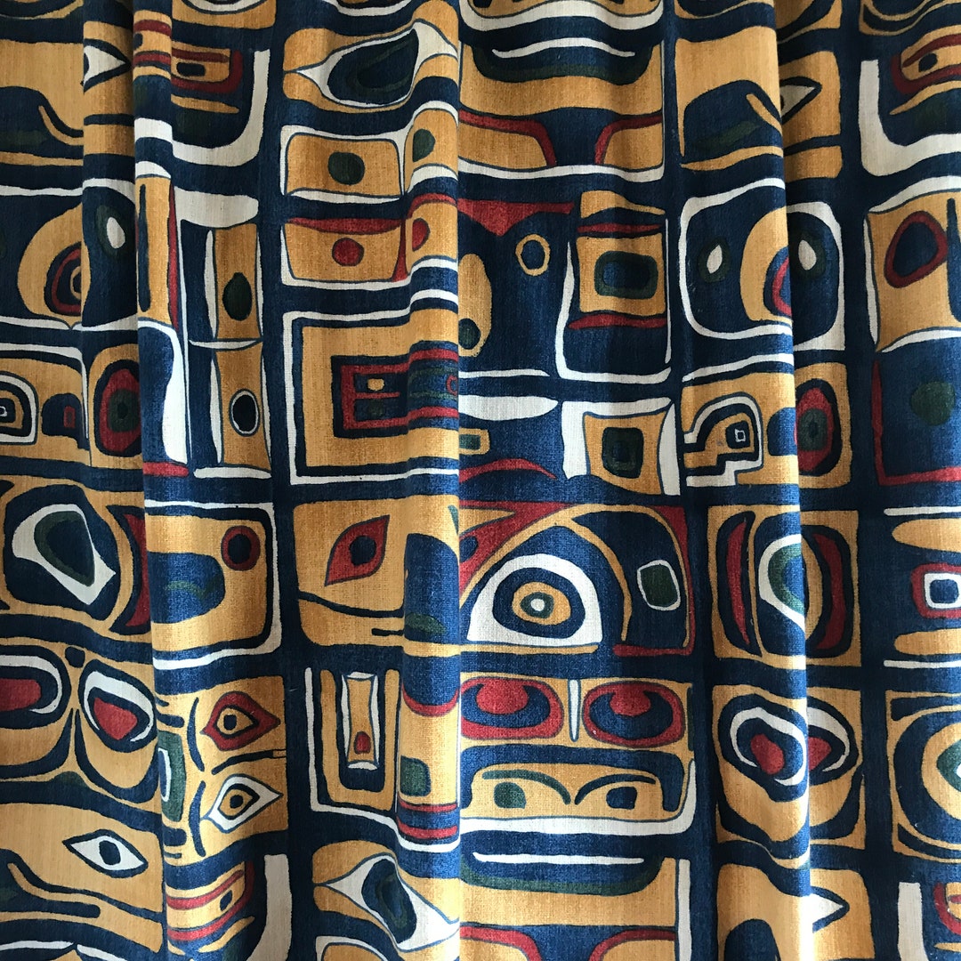 STUNNING UPHOLSTERY FABRIC / Thick / Geometric Luxury Fabric / Retro ...