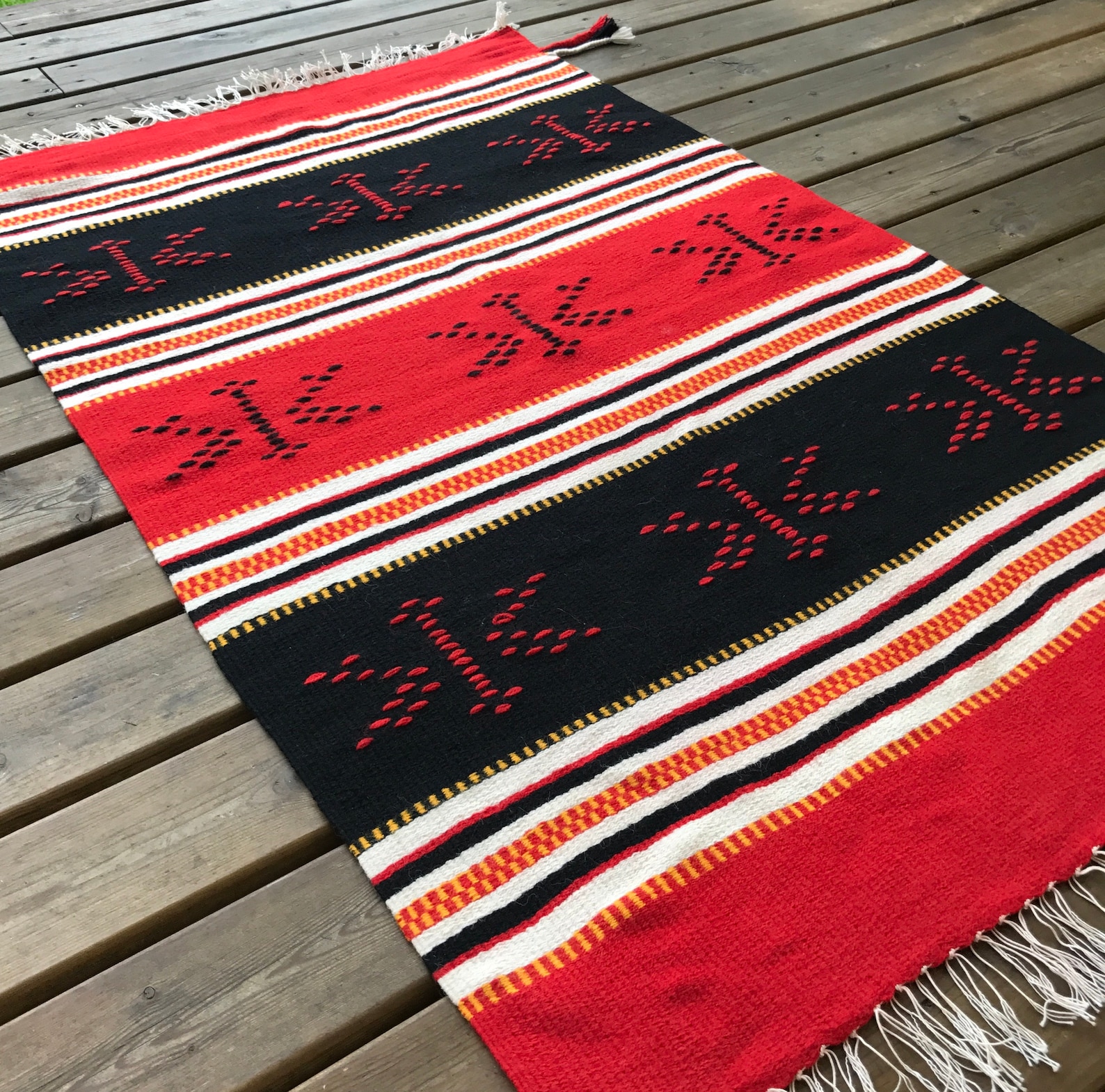 FINNISH RANA RUG / Finnish design / Woven rug / Wall hanging / | Etsy