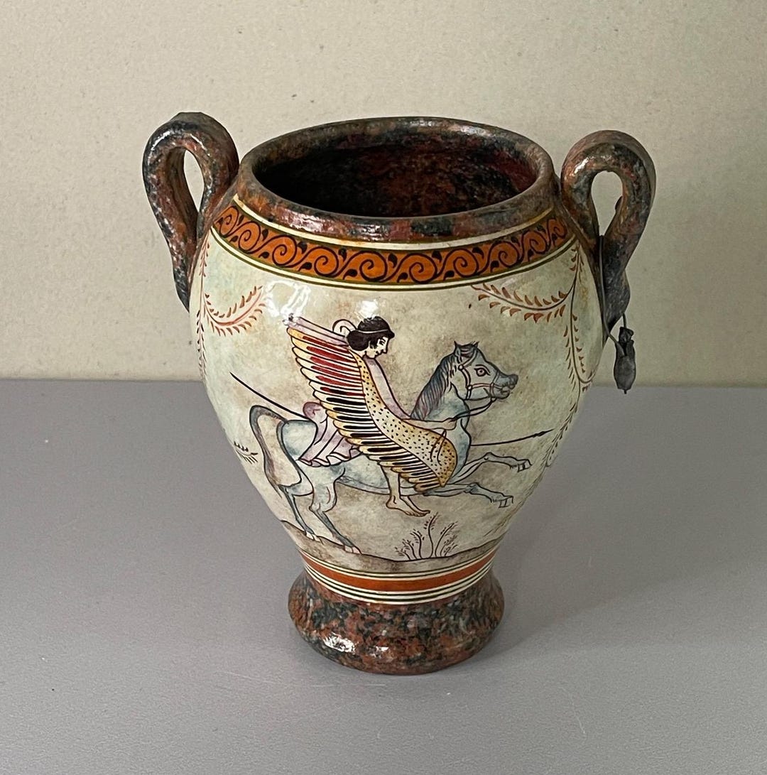 GREEK VINTAGE VASE / Terracotta / Reproduction / Ceramic Pottery ...