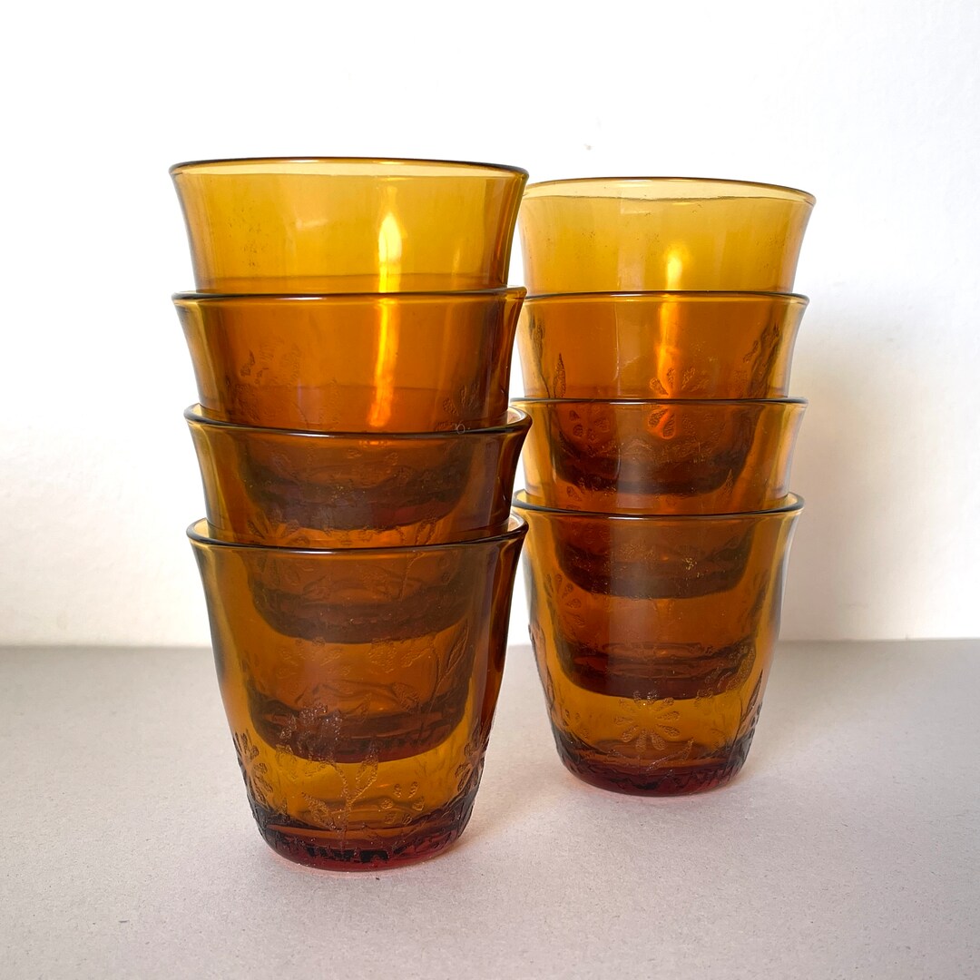 FRENCH RETRO GLASS / Set of 8 / Vereco France / 70s / Glassware ...