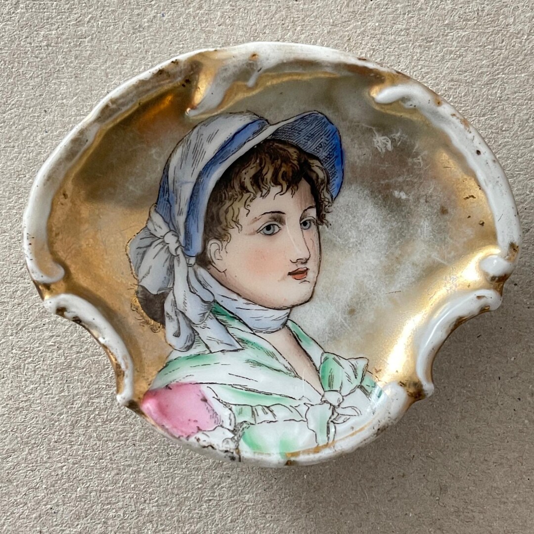 VICTORIAN BUTTER DISH / Antique / Porcelain / Hand Painted / 1900s ...