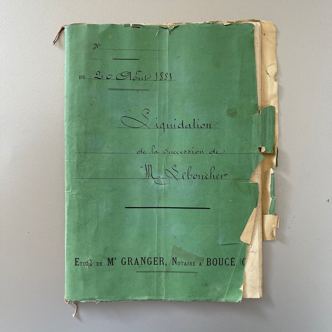 FRENCH ANTIQUE NOTEBOOK / Handwritten / Vintage / 1800th / Old Paper ...