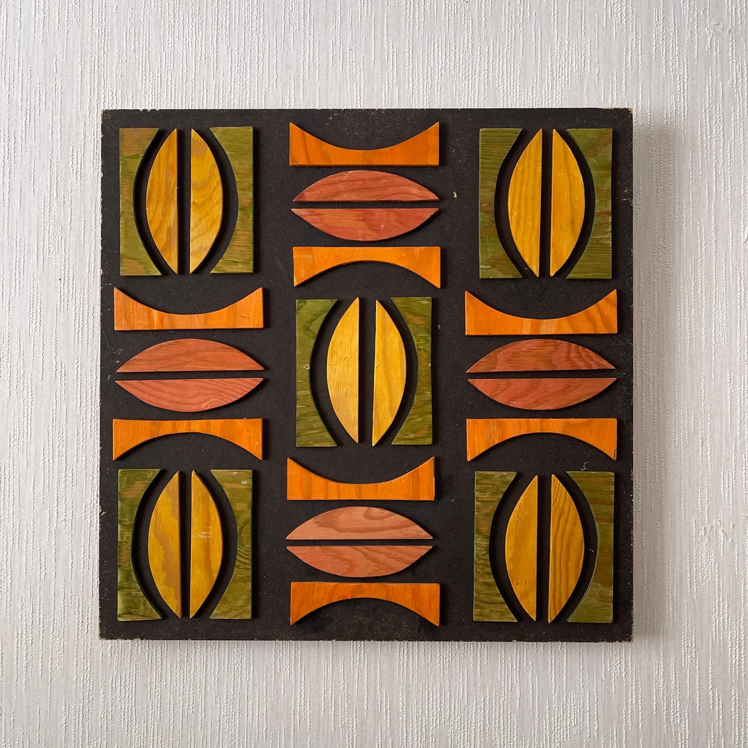 WOODEN WALL DECOR / Retro / 60s 70s / Mid Century Modern / Hand Made ...