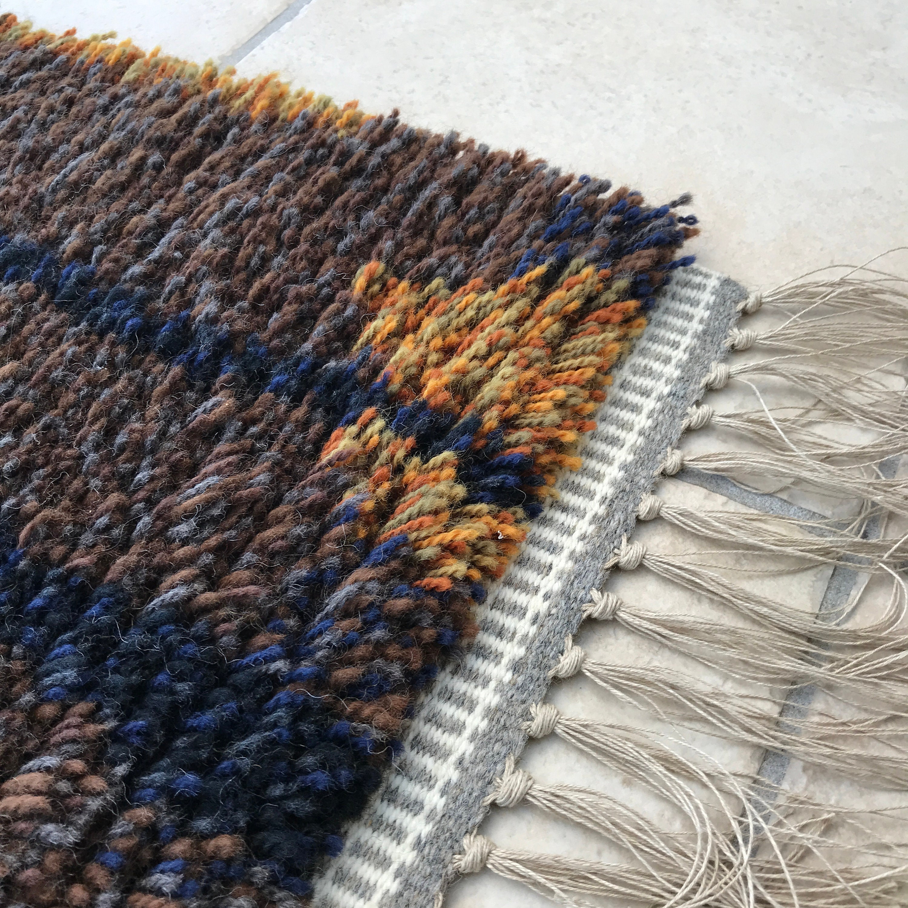 LARGE HANDMADE RYA / Swedish Rya Rug / Wool Carpet / Wall - Etsy