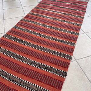 SWEDISH RAG RUG / Vintage Floor Carpet / Striped / Hand Woven ...