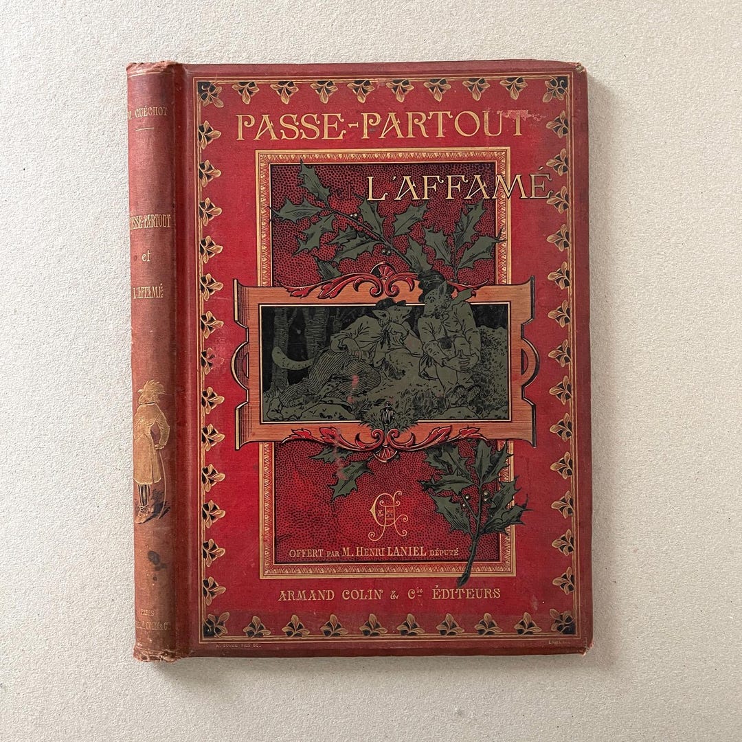 Vintage French Book Cover: "passe-partout L’affame" - Junk Journal ...