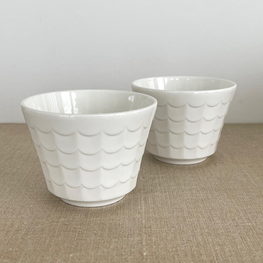 SWEDISH VINTAGE PLANTER / Set of 2 / Ceramic / Made in Sweden / White ...