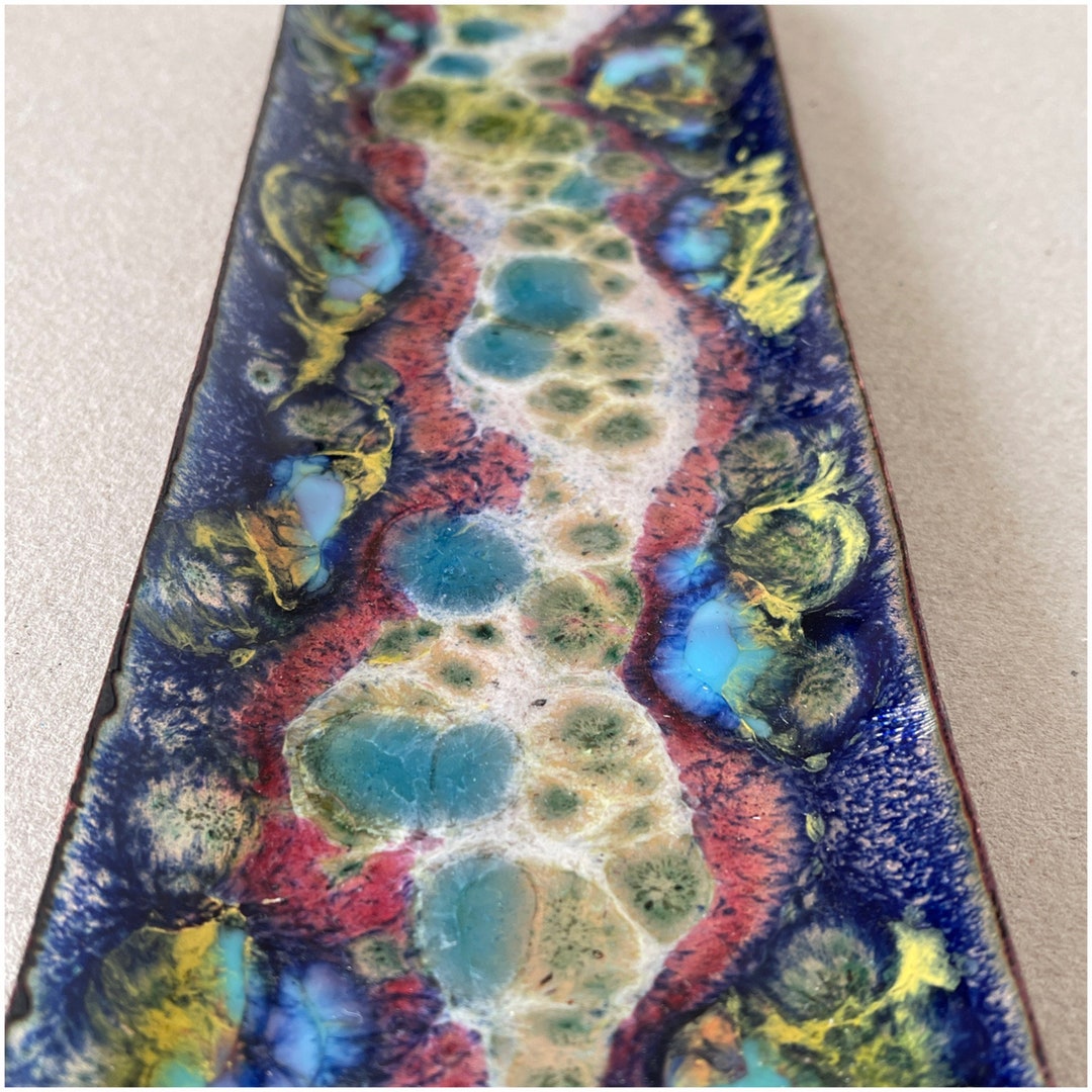 SIGNED ENAMEL DESKTRAY / Pen Try / Desk Decor / Desk Organizer - Etsy