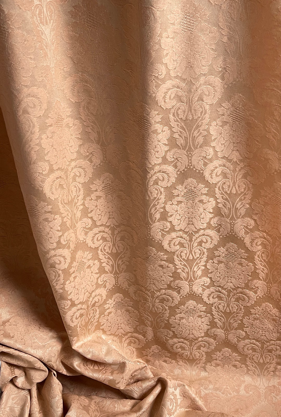 FRENCH VINTAGE CUTAIN / Drapery / Shimmering / Thick Cotton Fabric ...