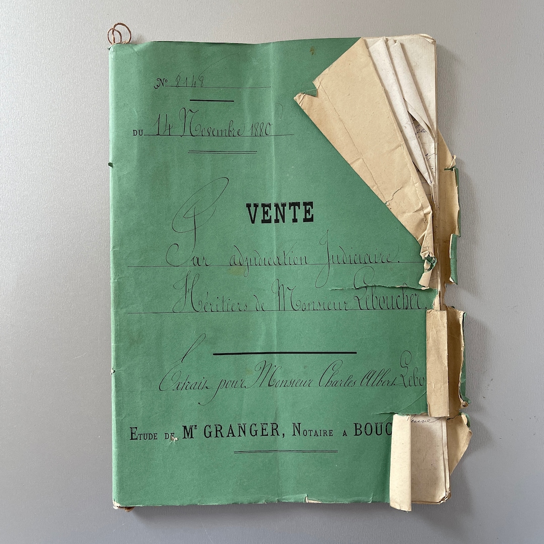 FRENCH ANTIQUE NOTEBOOK / Handwritten / Vintage / 1800th / Old Paper ...