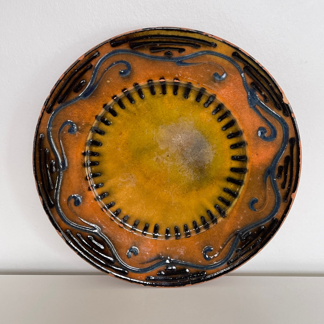 BIOT POTTERY PLATE / French Vintage / 60s / Retro / Large Plate ...