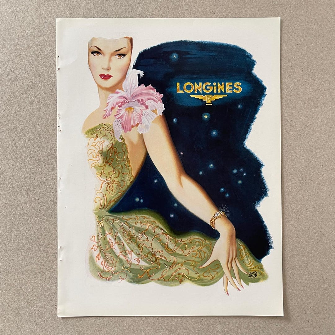 ORIGINAL LONGINES AD / Vintage Magazine Page / Collectible / Mid ...