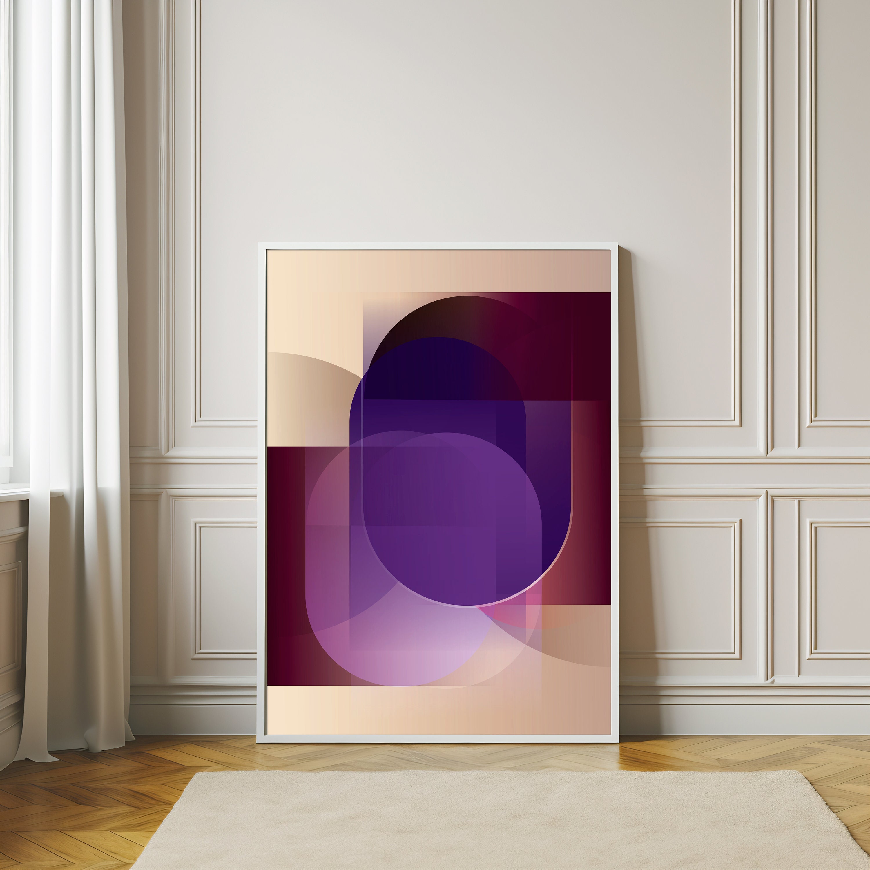 Print Lilac Fading Shapes - Etsy