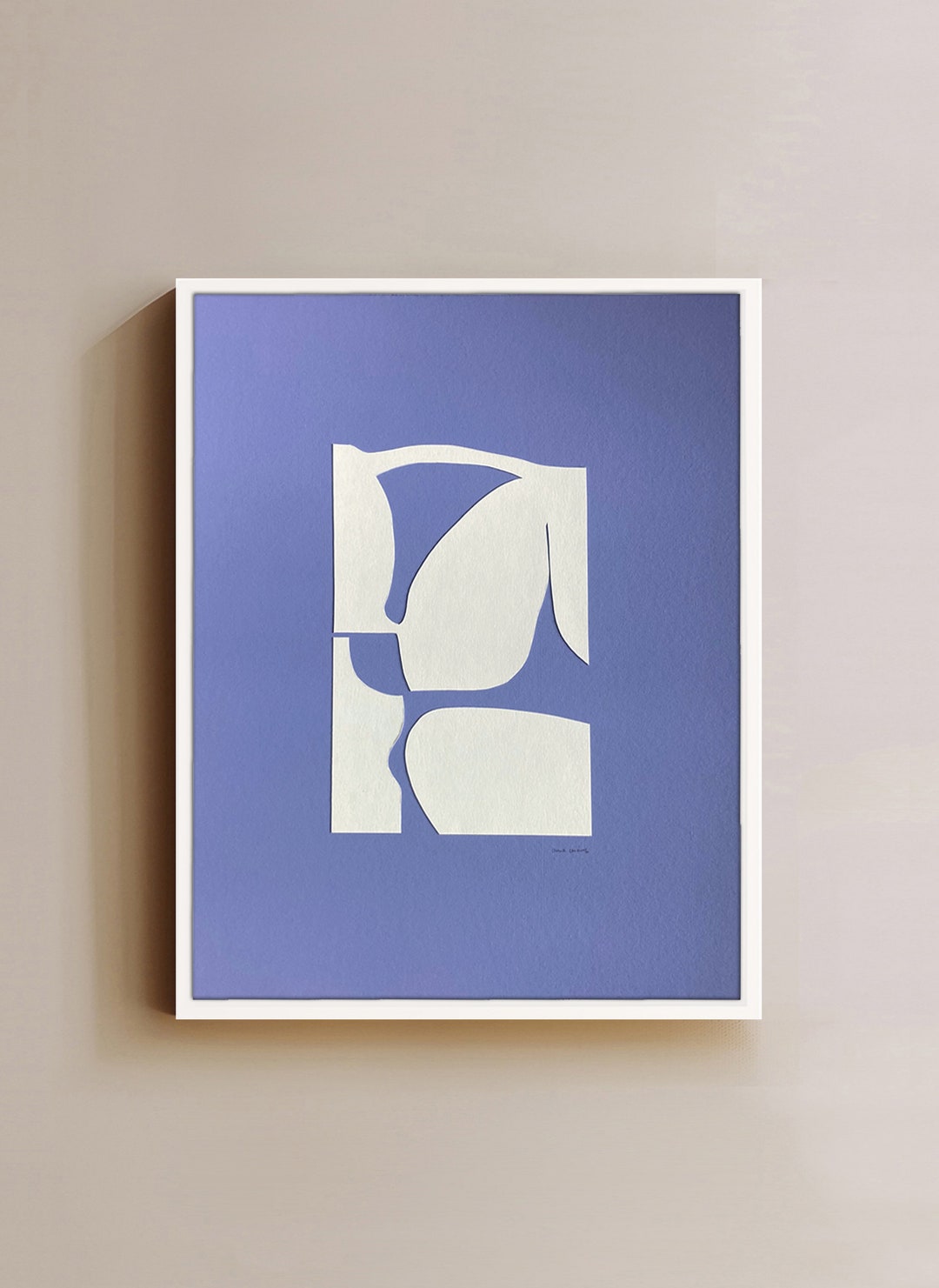 Original Work White Shapes Papercut 40x50 - Etsy