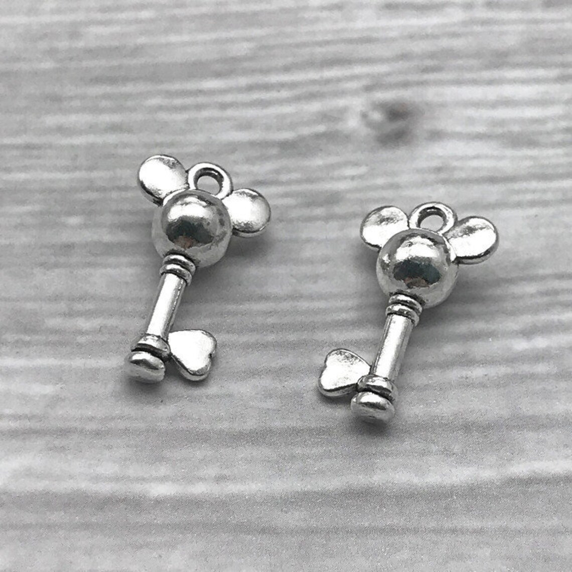 50pcs Mickey Mouse Key Charms Antique Silver Tone Jewelry - Etsy