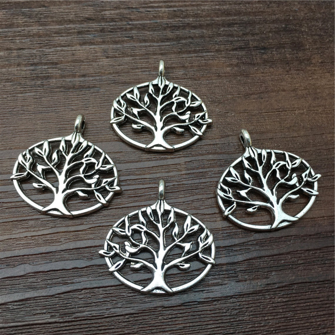30pcs Antique Silver Tree of Life Charms Double Sided Tree of - Etsy