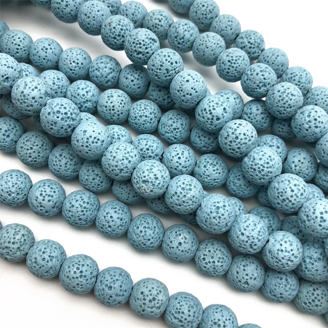 Natural Blue Lava Beada, Lava Rock Beads, Jewelry Supplies, 8mm 10mm - Etsy