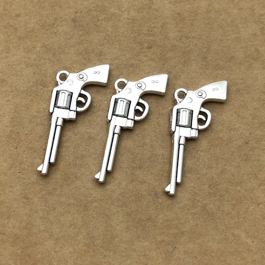 20pcs Antique Silver Pistol Charms Gun Charms Pistol - Etsy