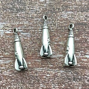 50pcs Rocket Charms, Antique Silver Tone, 25x10mm - Etsy