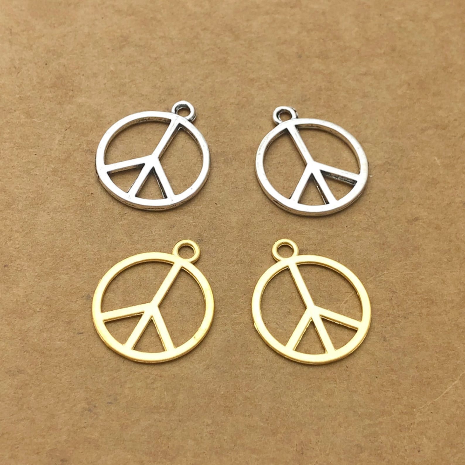 50pcs Peace Charms Peace Pendant 21x25mm | Etsy