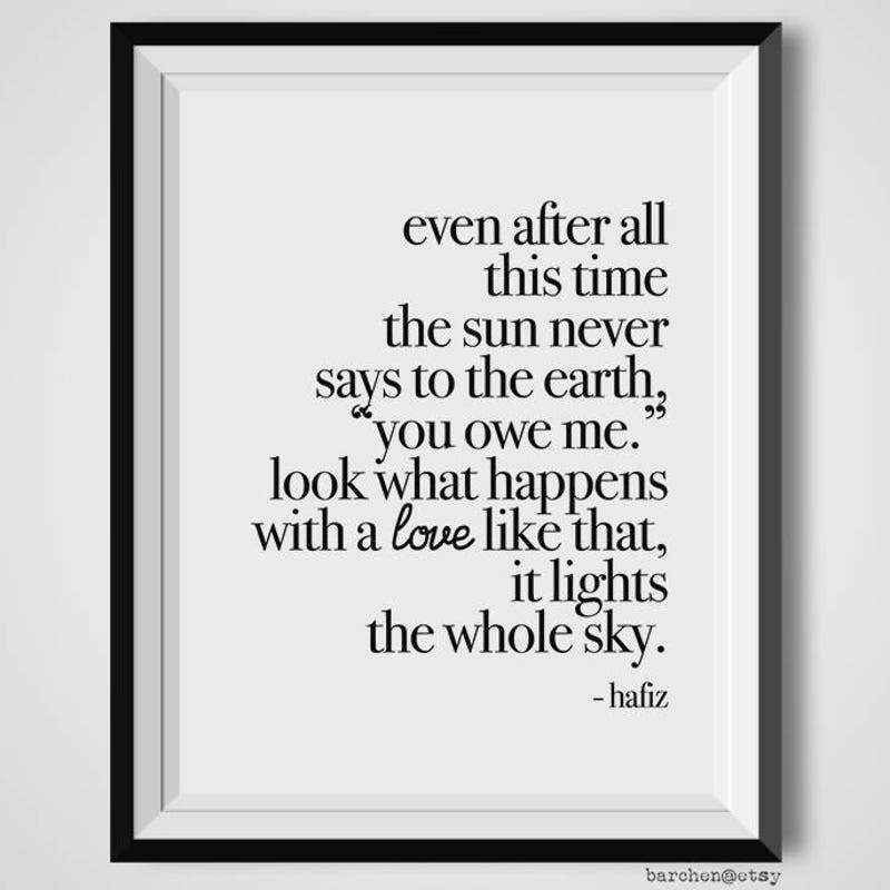Hafiz Quote - Etsy