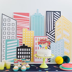 SUPERHERO Party Pack, Printable Party Decor, Superhero Birthday Party ...