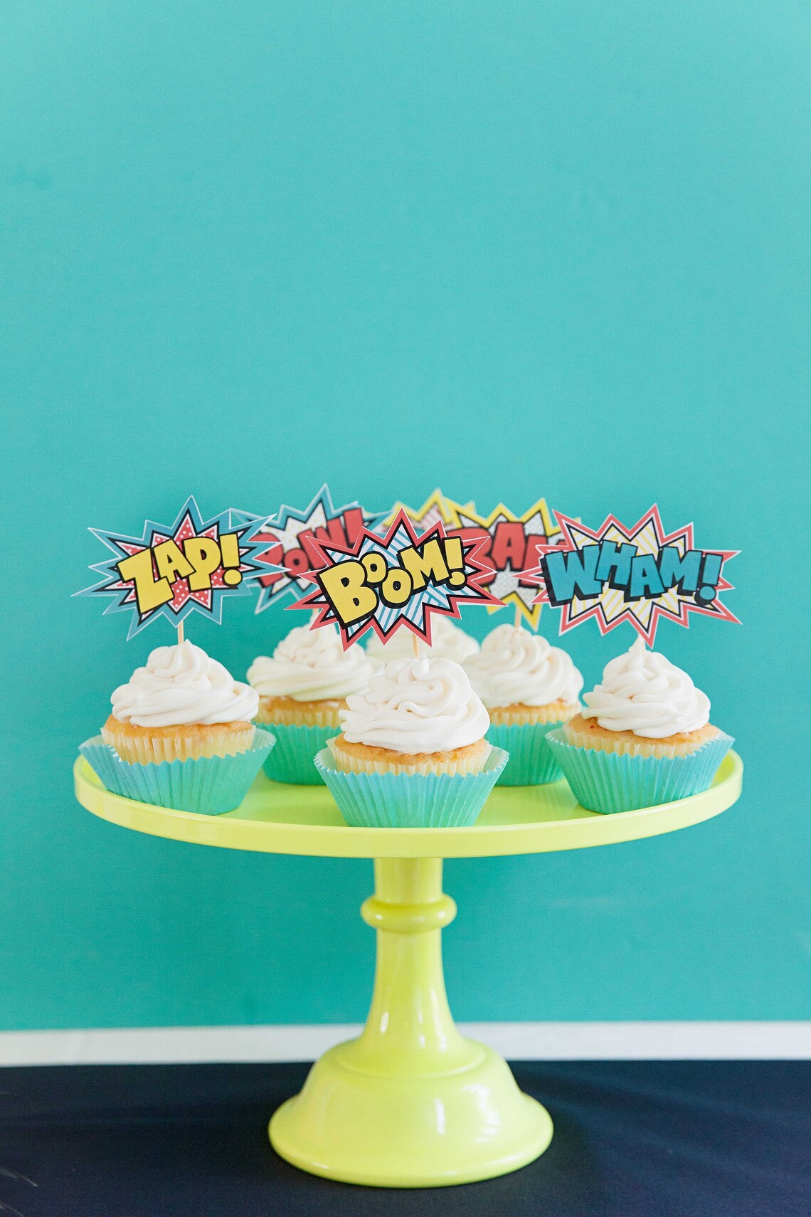 SUPERHERO Cupcake Toppers, Cake Toppers and Table Decor. Superhero ...