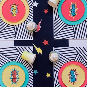 SUPERHERO Party Pack, Printable Party Decor, Superhero Birthday Party ...