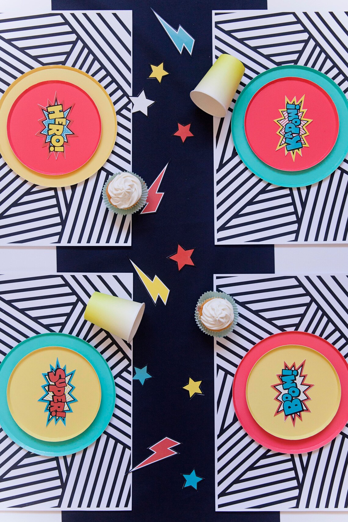 Superhero Placemats, Printable Party Decor, Printable Placemats - Etsy