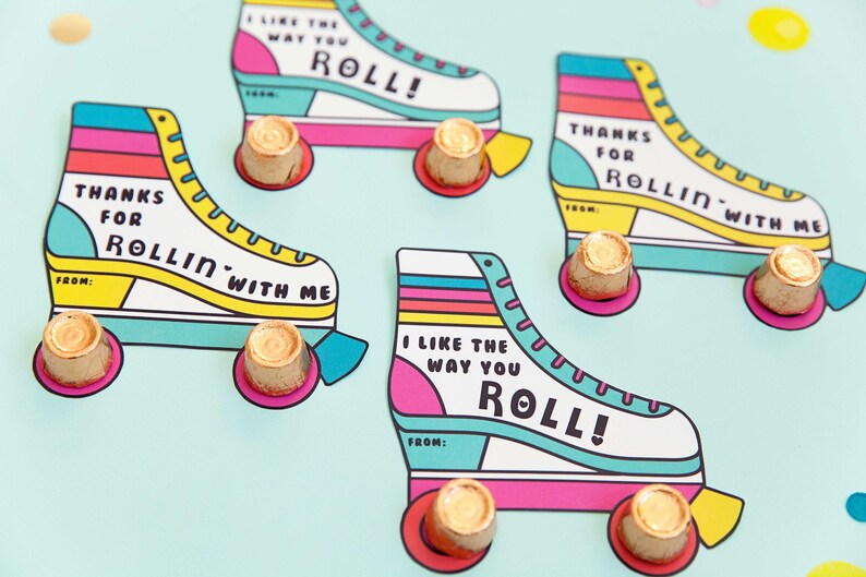 ROLLER SKATE VALENTINE'S, Printable, Digital Download - Etsy