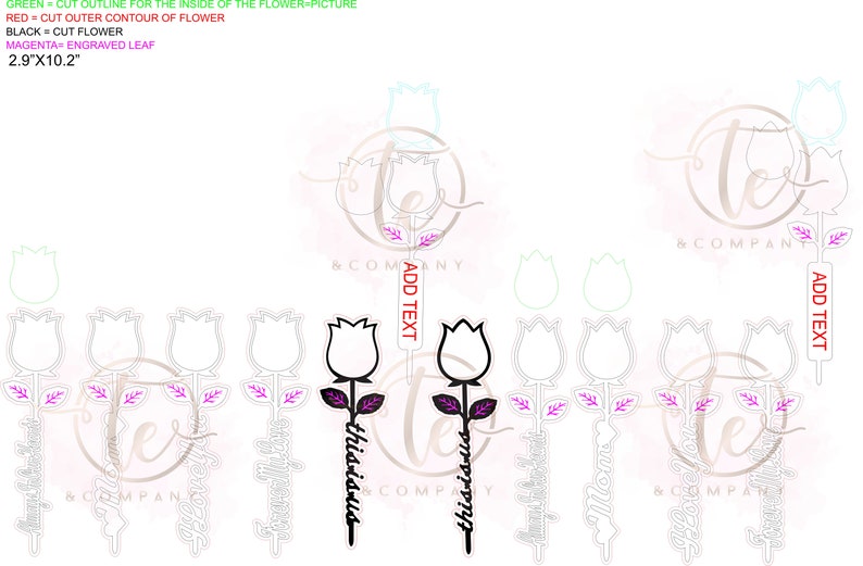 Digital Laser SVG PDF Roses Flowers - Etsy