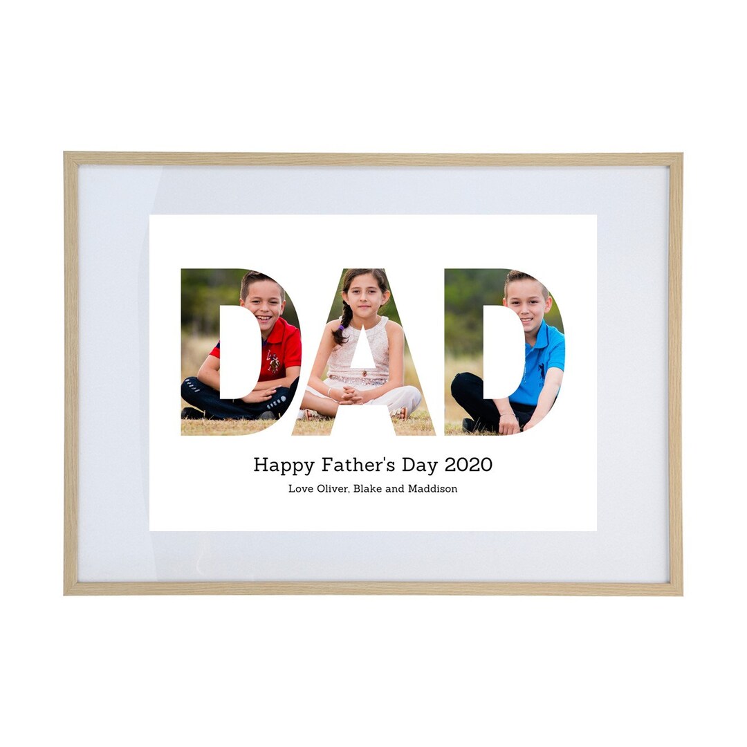 Instant Download Digital A3 Father's Day Photo Custom Gift Name Print ...
