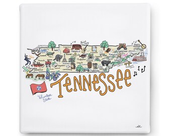 Tennessee Map Art | Etsy