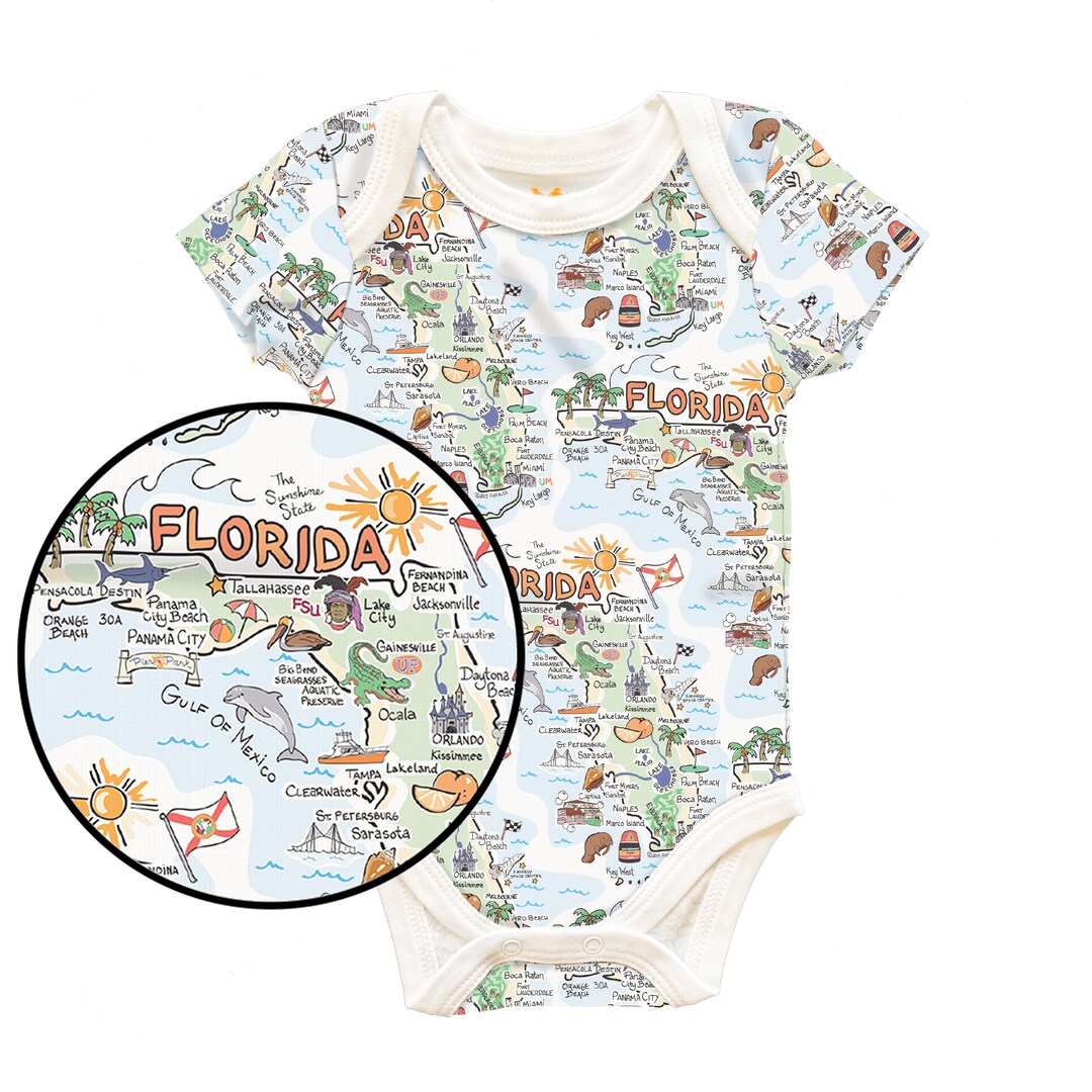 Florida Baby One-piece, Florida Baby Bodysuit, Florida Baby, State Baby ...