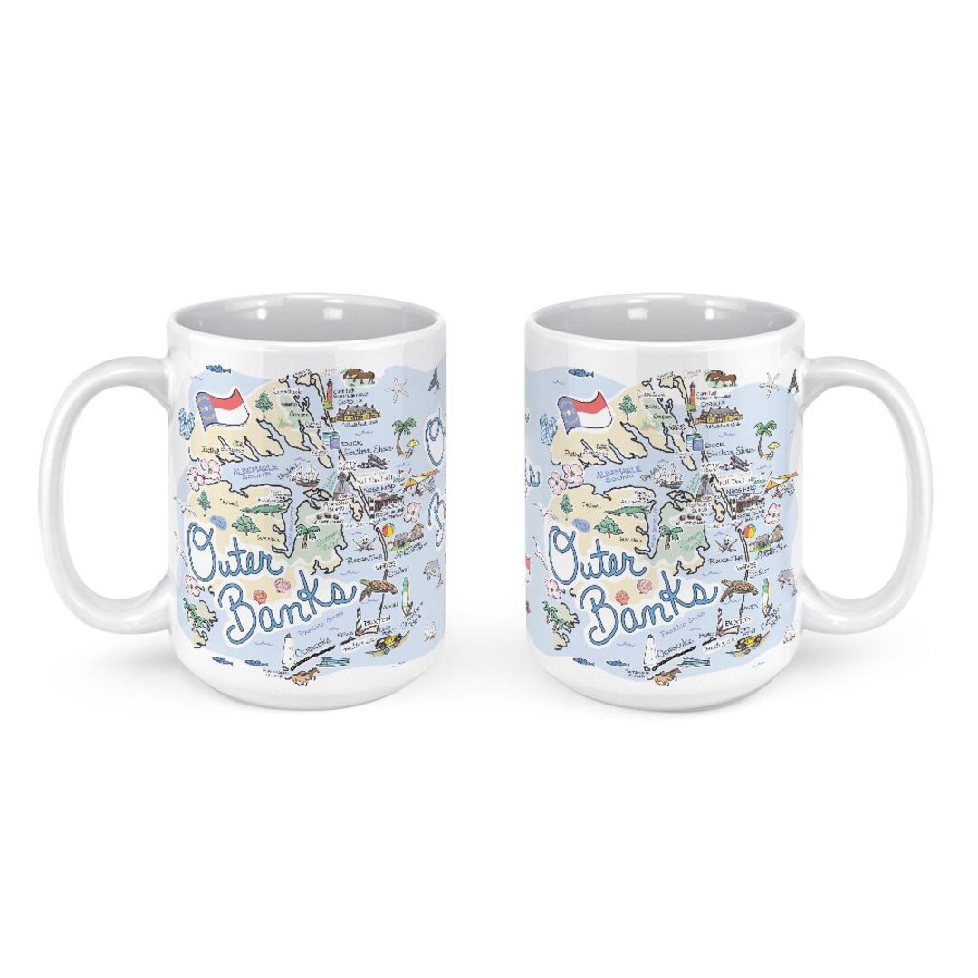 Outer Banks Mug, Outer Banks Coffee Mug, Outer Banks State Mug, Outer ...