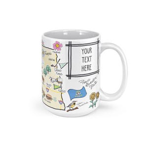Customizable North Dakota Map Coffee Mug: State Pride Gift - Etsy