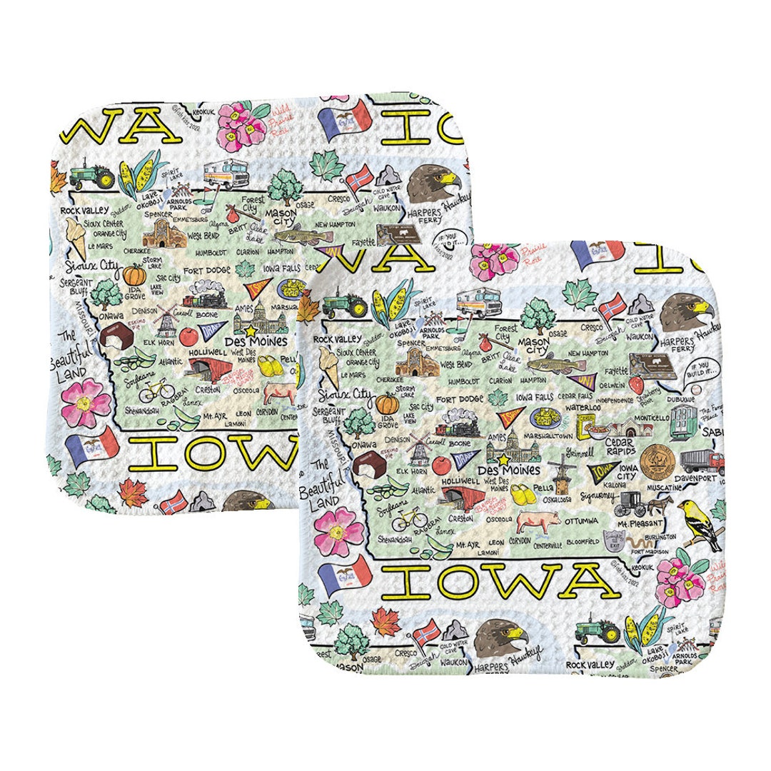 Iowa Multi-use Mini Towel, Iowa Wash Cloth, Iowa Mini Towel Gift Pack ...