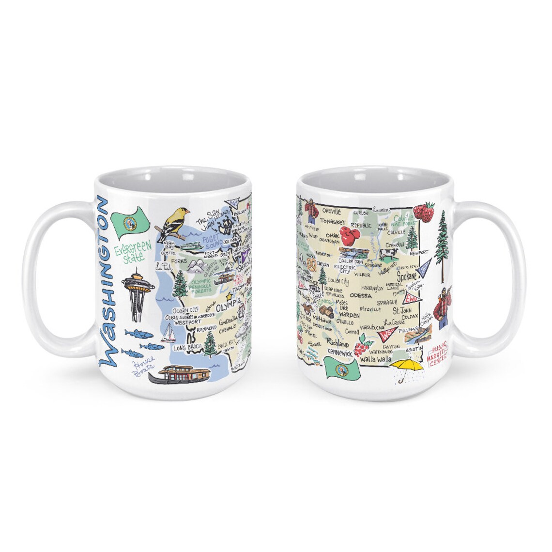Washington Mug Washington Coffee Mug Washington State Mug - Etsy