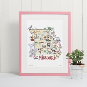 Missouri Map, Missouri Print, Unframed, Printed on Watercolor Paper - Etsy