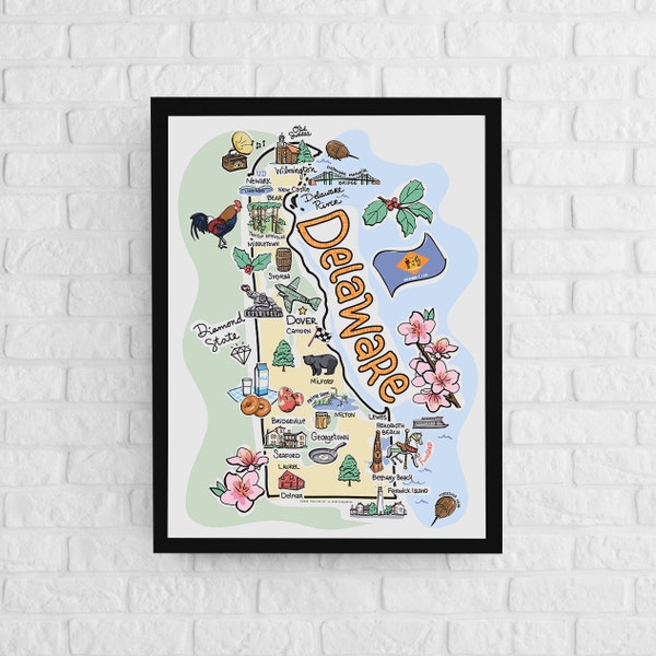 Delaware Poster - Etsy
