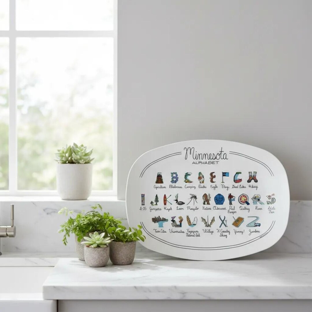 Customizable Minnesota Alphabet Platter - Etsy