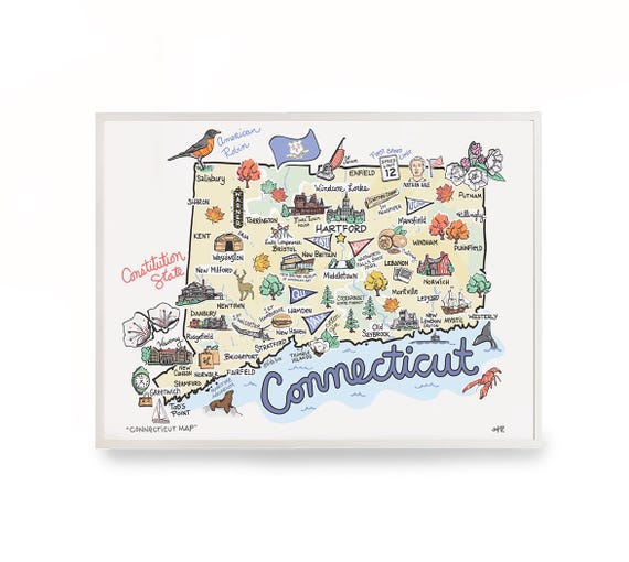 Connecticut Map Large Print Connecticut Map – Lord Of Maps