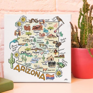 Oregon Art on Square Canvas, Oregon Map Canvas Art, Oregon Print for ...