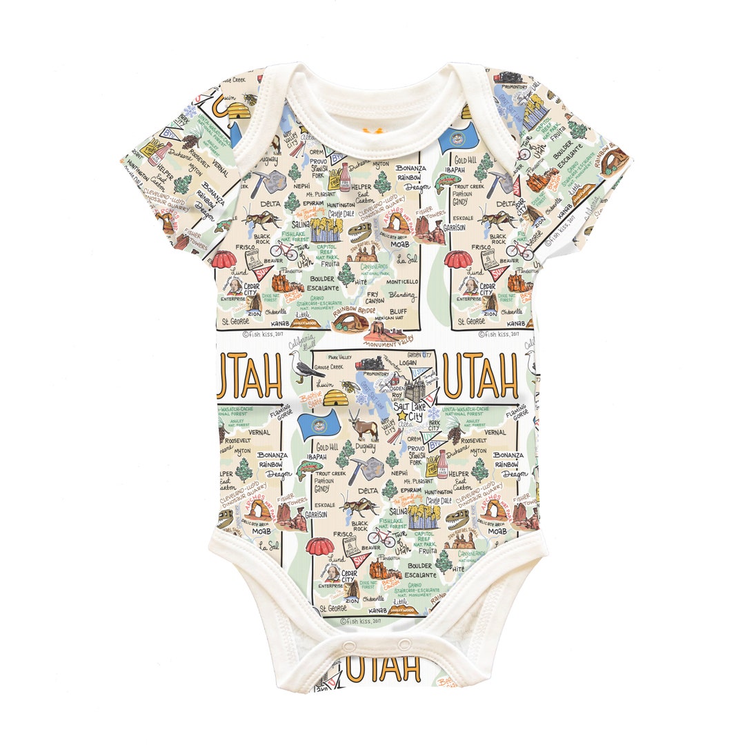 Utah Baby One-piece, Utah Baby Bodysuit, Utah Baby, State Baby One ...